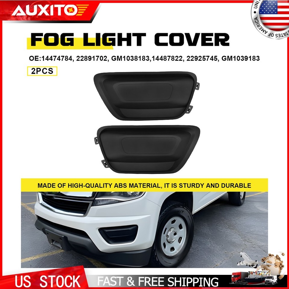 Pair Fog Light Cover Bezels For 2015 2016 2017 2018 2019 2020 Chevy ...