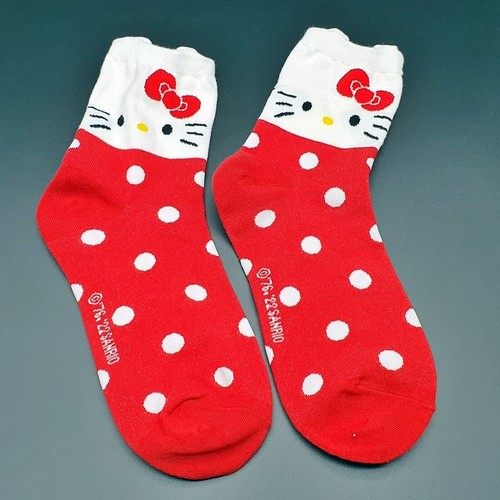 Sanrio Hello Kitty Official Red Background White Polka Dot Cat Charact ...