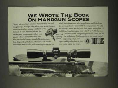 1996 Burris Handgun Scopes Ad - We Wrote the Book | eBay