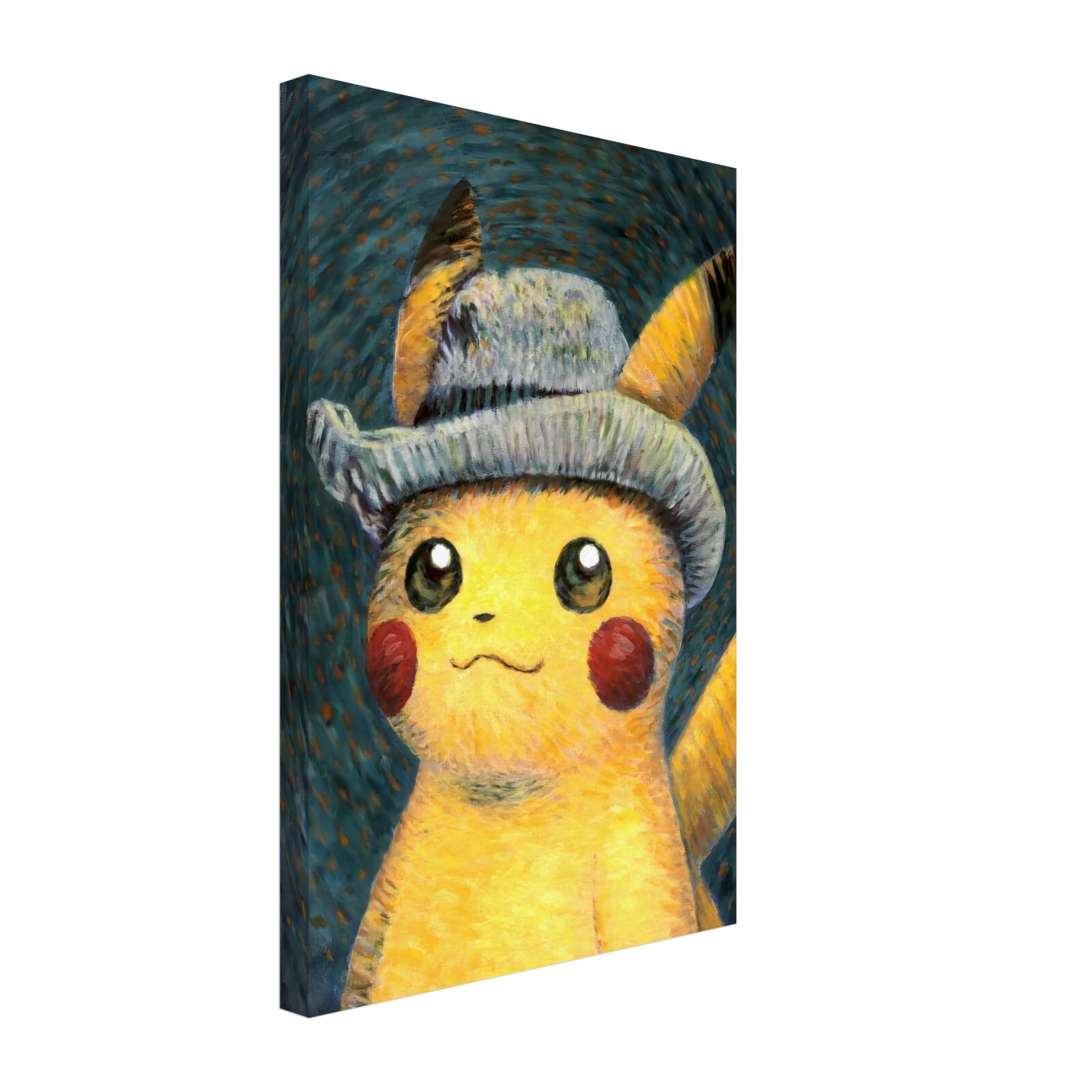 Pokemon x Van Gogh Museum Pikachu Portrait Premium Cotton Canvas Framed ...