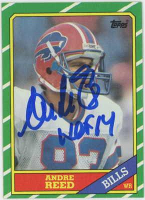 Andre Reed 1986 Topps Auto Signed #388 Buffalo Bills 25146 | eBay