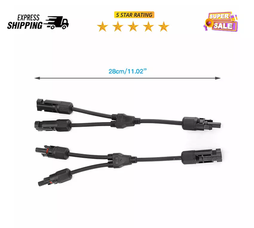 Solar Connectors Y Branch Parallel Adapter Cable Wire Plug Tool for ...