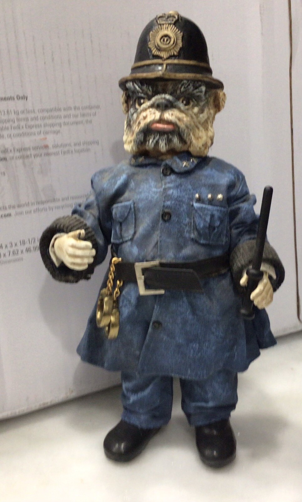 Folkart Clothique Possible Dreams English Bulldog Bobby Cop Vintage ...
