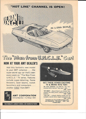 AMT "Man from UNCLE" Model Car USS Enterprise Model Vintage Mag Ads ...