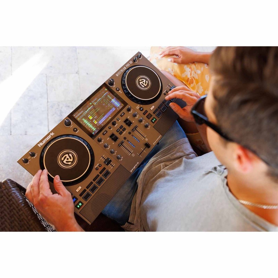 Numark MIXSTREAM PRO GO Battery Powered Streaming DJ Controller w Case ...