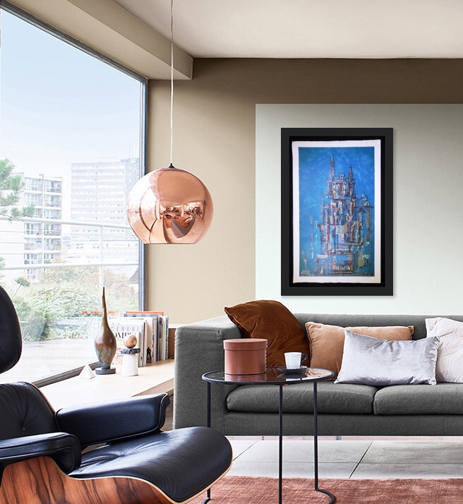 Ben Wilks 1960 Nocturnal Port SIGNED Serigraph Mid-Century Biue Night ...