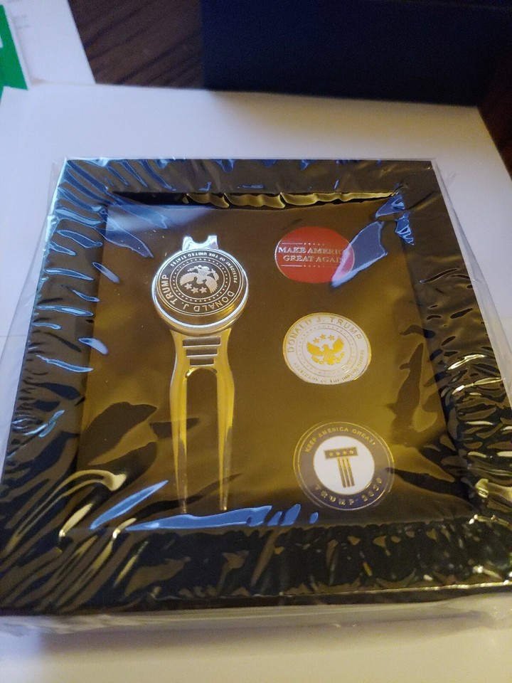 Donald Trump 2020 MAGA Golf Ball Marker and Divot Tool Set | eBay