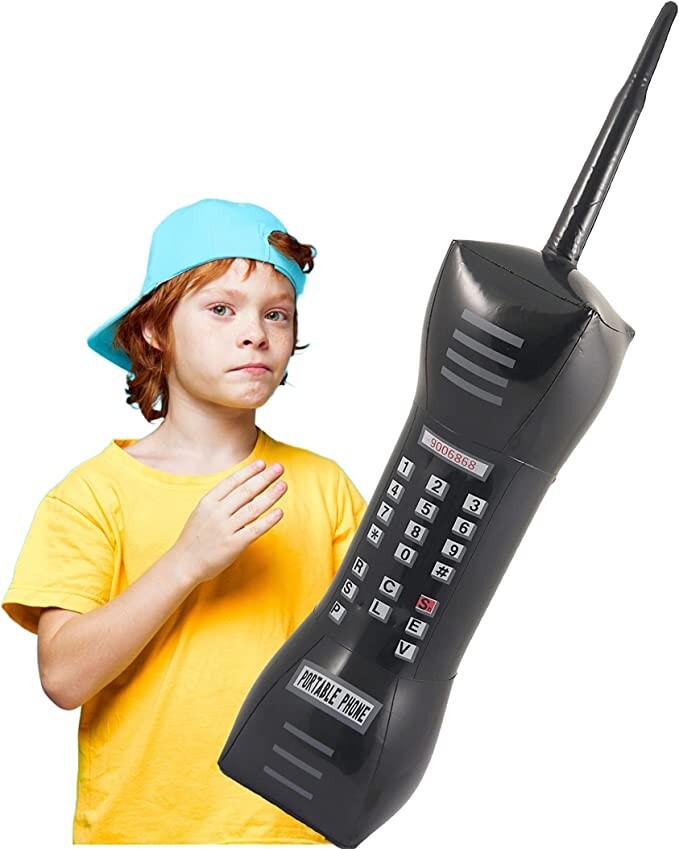 INFLATABLE MOBILE PHONE Retro Party Telephone Reusable Prop Stag Fancy ...