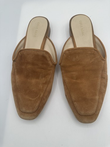 Cole Haan Brown Suede Slip On Ladies Mules Shoes Size 7.5B | eBay