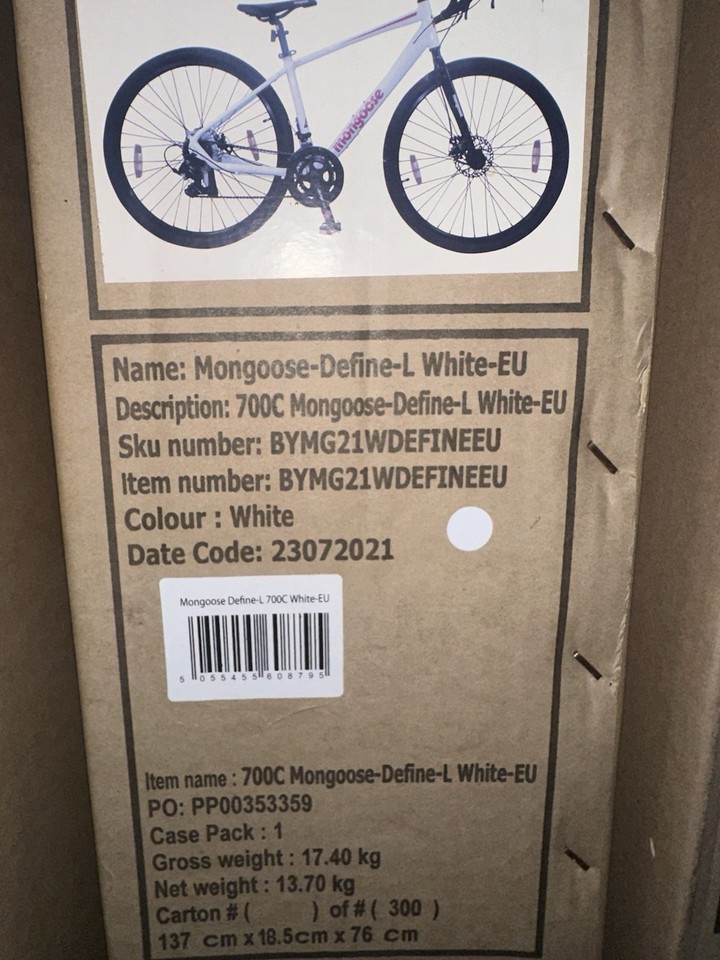 NEW Mongoose Mens Bike Gravel Define 28 Inch 700 C Tyre New Boxed white RRP 499£ | eBay UK