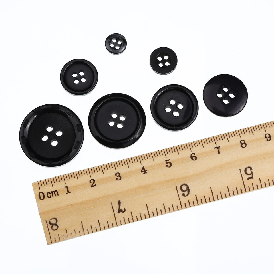 600 Pieces Assorted Sizes Buttons Round Resin Button Sewing Craft ...