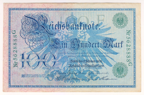 1908 Allemagne 100 Mark 5628888 Reichsbanknote Paper Money Banknotes | eBay