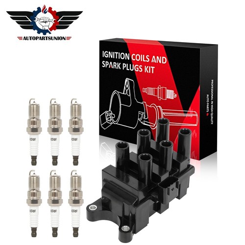 1X Ignition Coil & Spark Plug Fits 2001-03 Ford E250 Van V6 4.2L FD498 ...