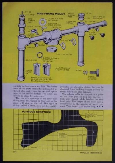 Telephoto Camera Gun Stock Grip Mount How-To build PLANS 2 Designs Wood ...