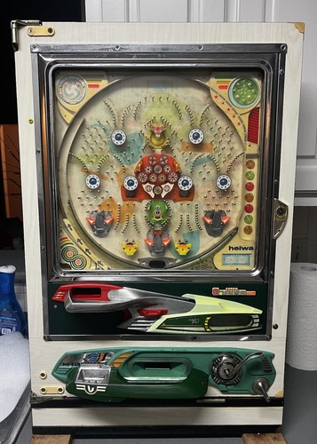 Vtg 1970s Heiwa Pachinko Machine Japan Pinball Arcade Game w/ Balls ...