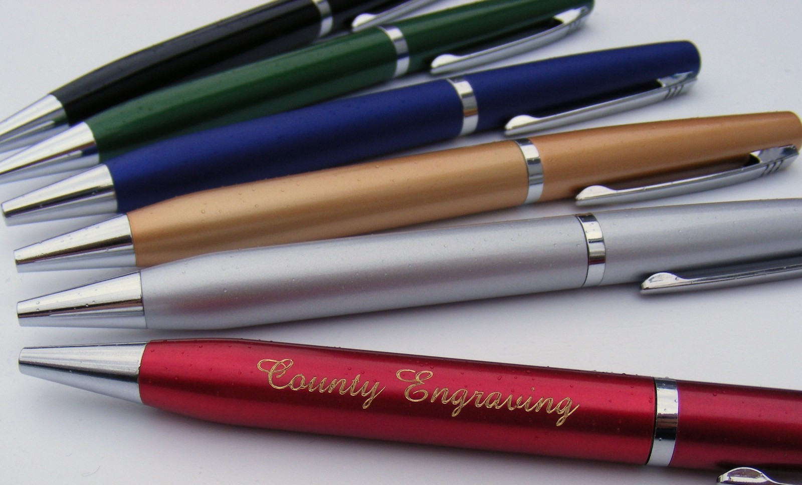 Personalised Executive Biro Pen Vibrant Metallic Colors Engraved With ...