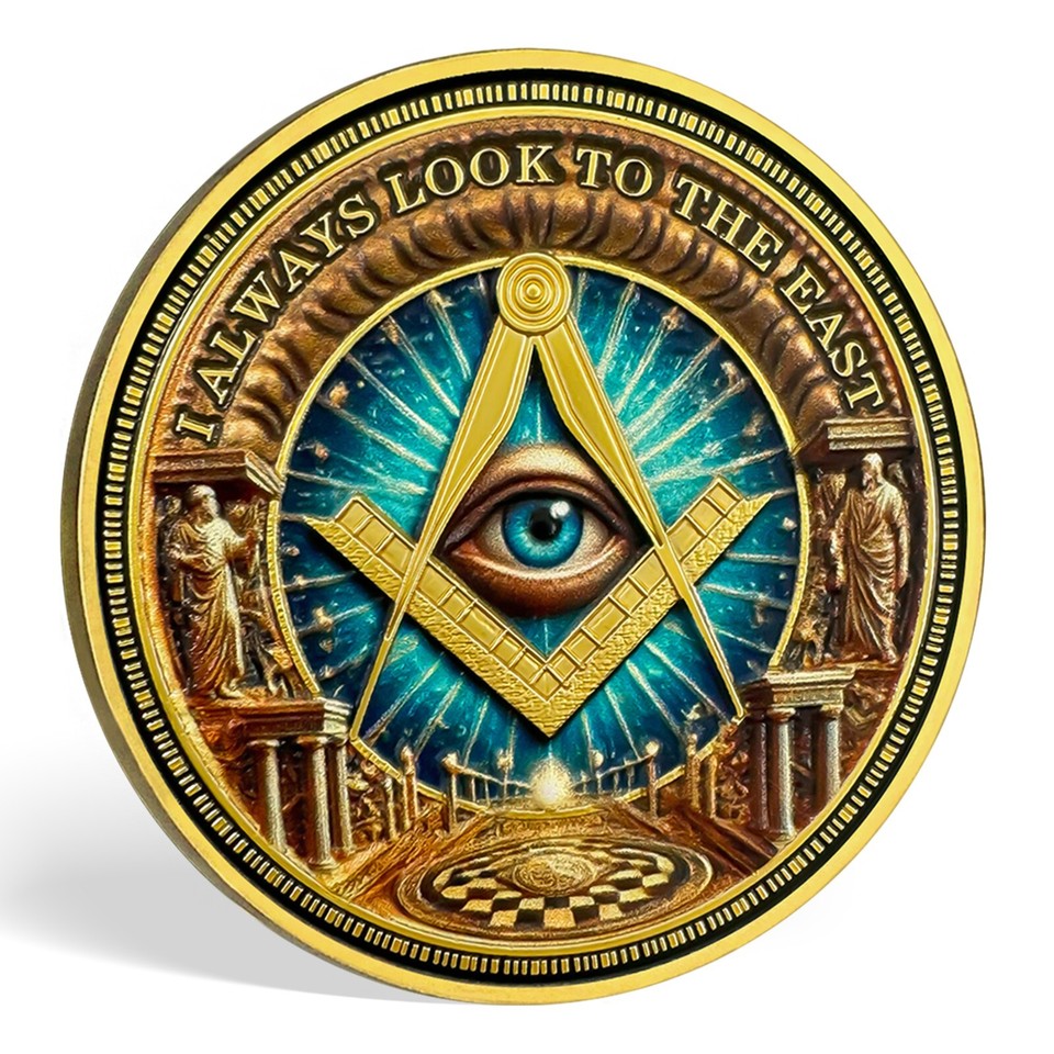 5XFreemason Prayer Coin Masonic Brotherhood Keepsake Medallion Gift for ...
