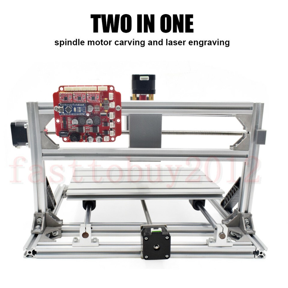 Mini 3-Axis CNC Router Kits Engraving Carving Machine for PCB PVC ...