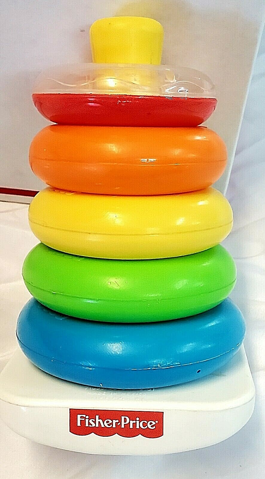 VINTAGE 2004 FISHER PRICE STACKING RINGS DONUTS WITH 5 RINGS AND ...