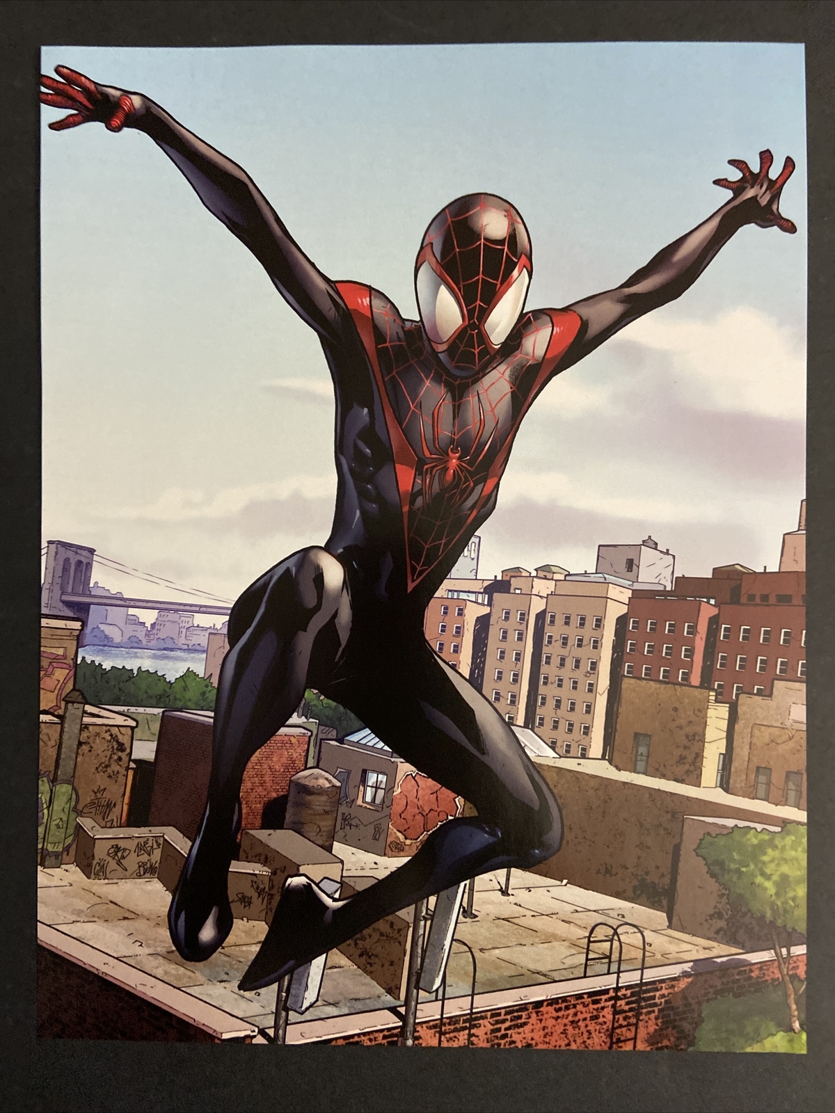 Miles Morales Spider-Man - Marvel Comic Book Poster 8.25x11 Sara ...
