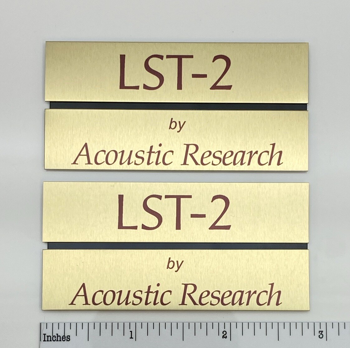 AR LST-2 Speaker Grill Badges Pair Custom Made Aluminum Acoustic ...