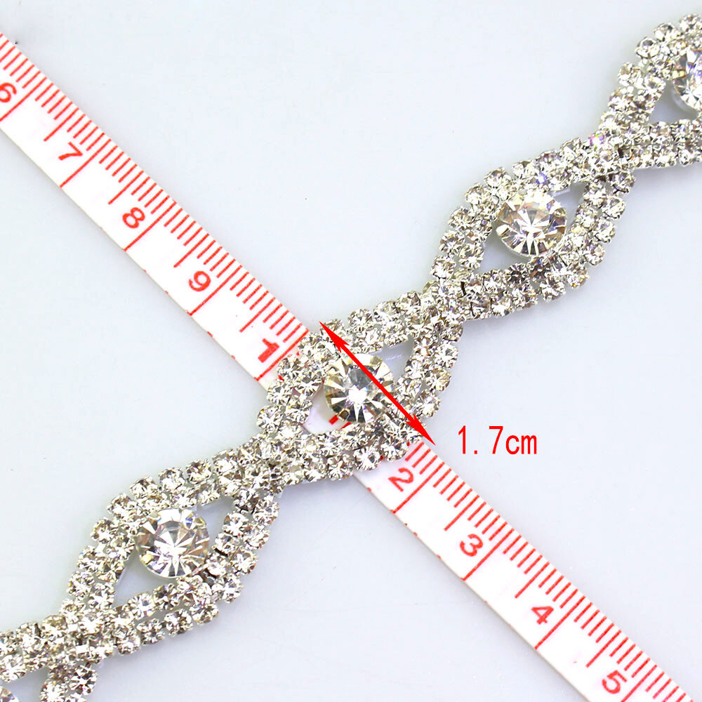 90cm Crystal Rhinestone Chain DIY Accessories for Wedding Dress Costume ...