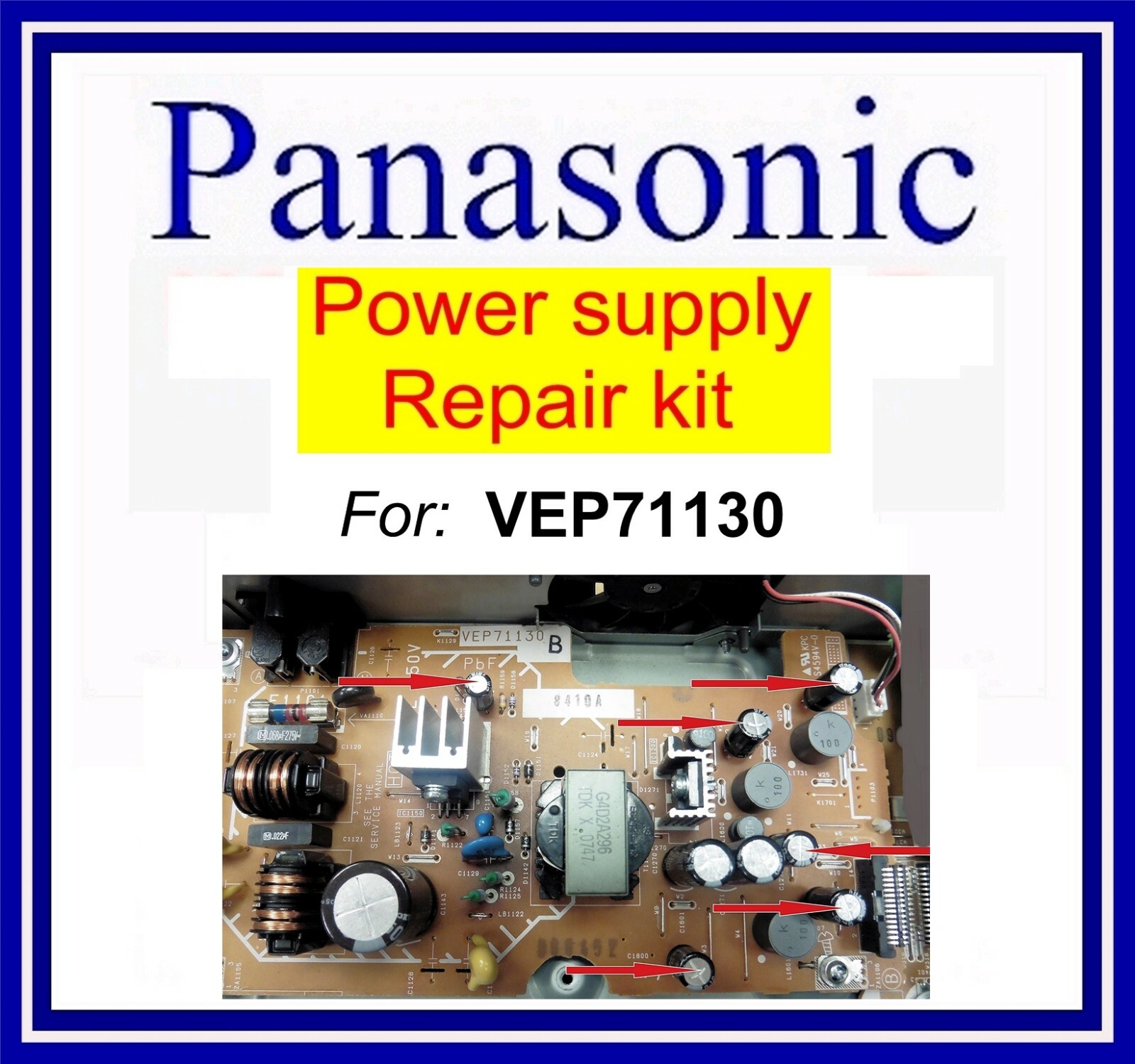 Repair kit for Panasonic VEP71130 Power supply board, psu panel | eBay UK