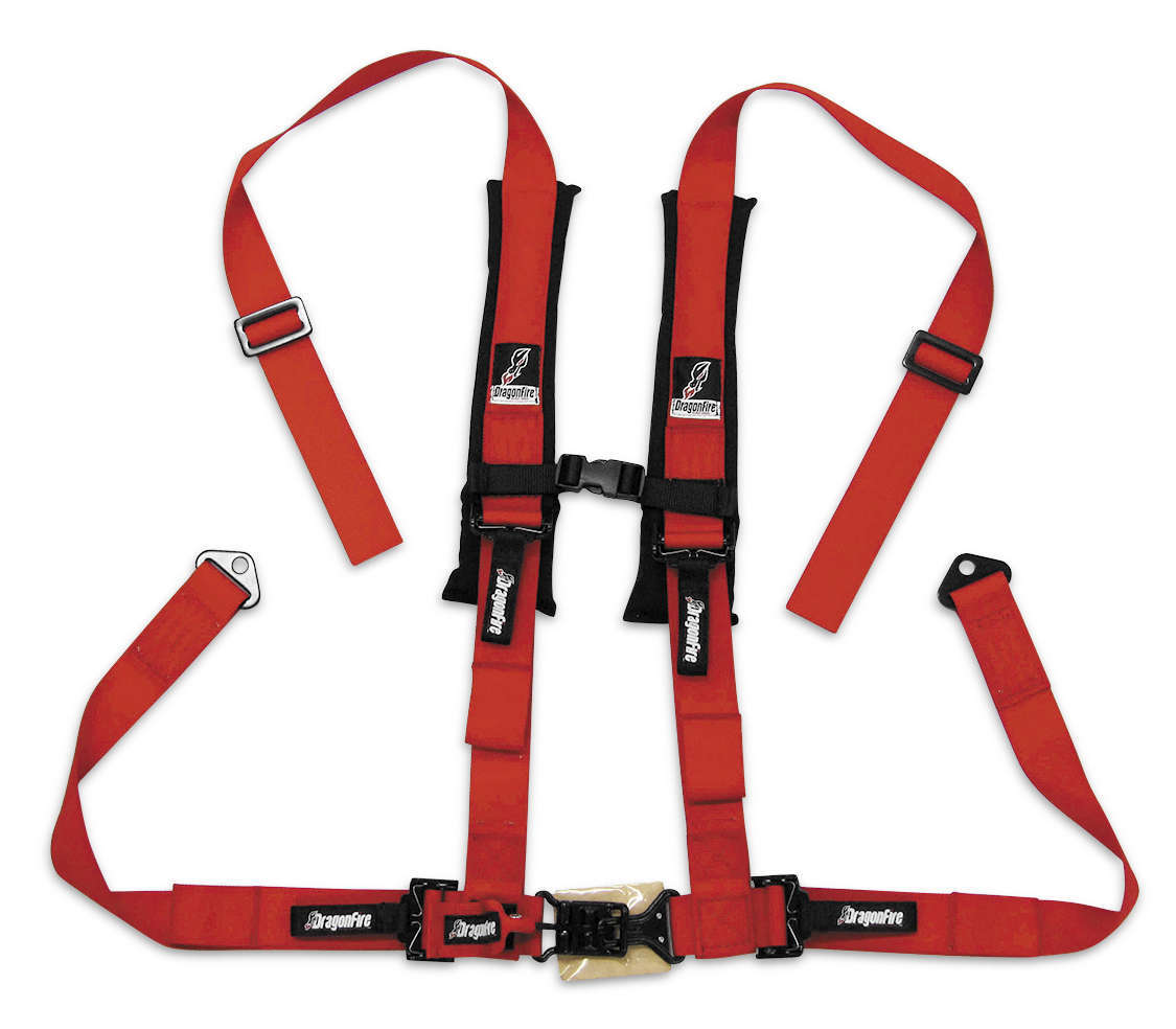 Dragonfire Racing - 14-0026 - ATV Harness Restraints, 2in. - Red for ...
