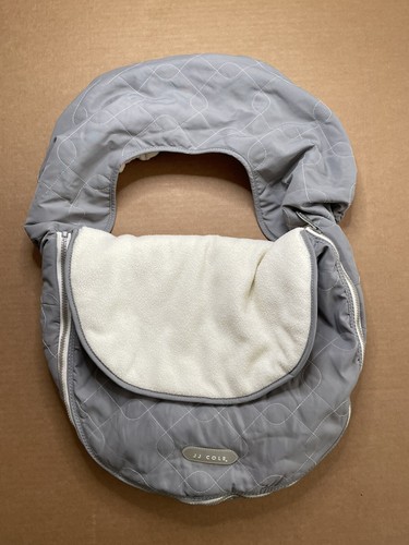 JJ Cole Car Seat Cover Gray Weather Resistant Fleece Lined Baby Carrier ...