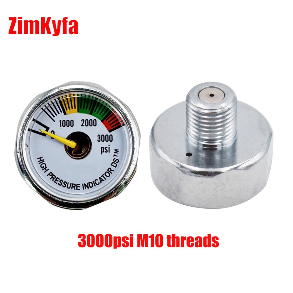 HPA Compressed Air Hand Pump Mini Micro Pressure Gauge Manometer Manometer M10*1 | eBay