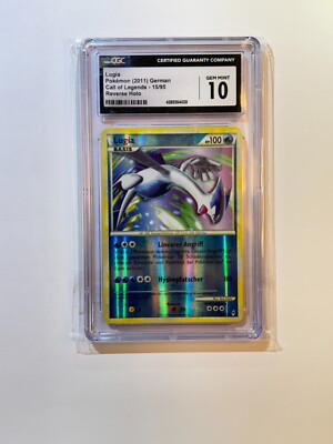 2011 Pokemon Lugia REVERSE HOLO Call of Legends 15/95 CGC 10 GM MNT ...
