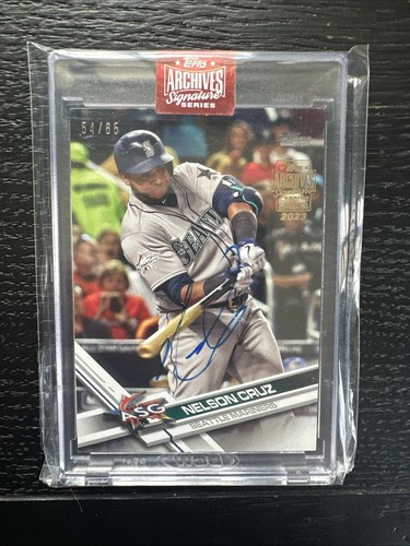 2023 Topps Archives Signature Series Active Nelson Cruz On-Card Auto ...