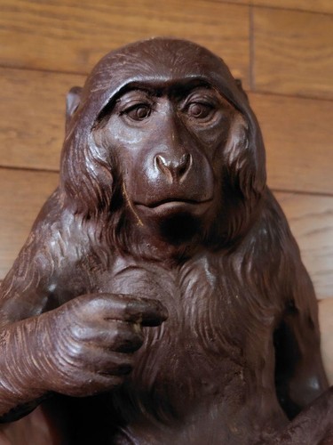 Monkey Bronze Statue 8.2 inch tall Japanese Metalwork Figurine | eBay