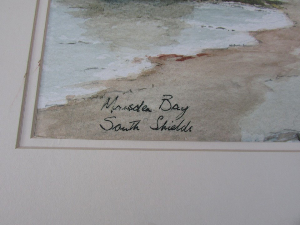 Watercolour Print by Local Artist W R Scott (Bill) of Marsden Bay South ...