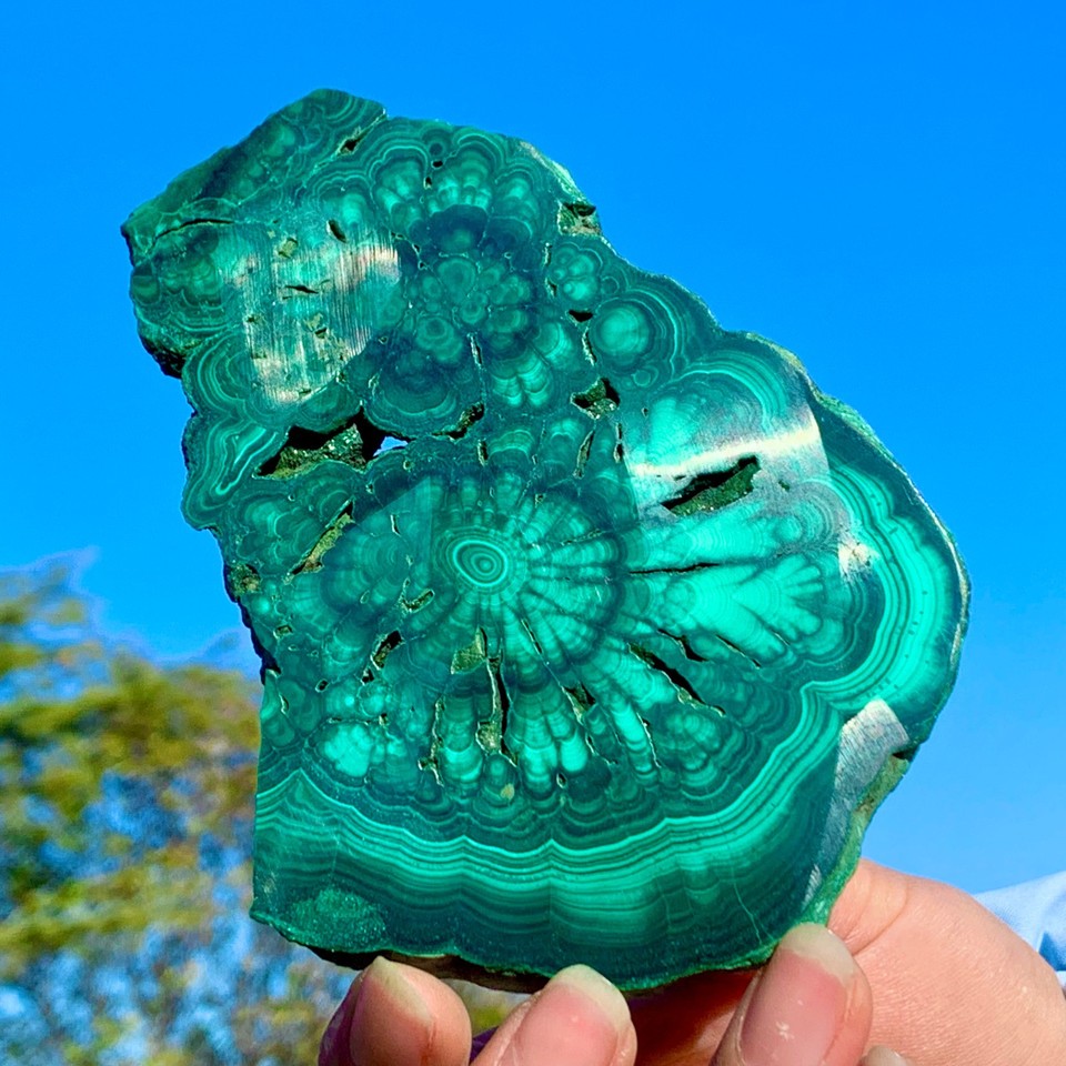 146G Natural glossy Malachite transparent cluster rough mineral sample ...