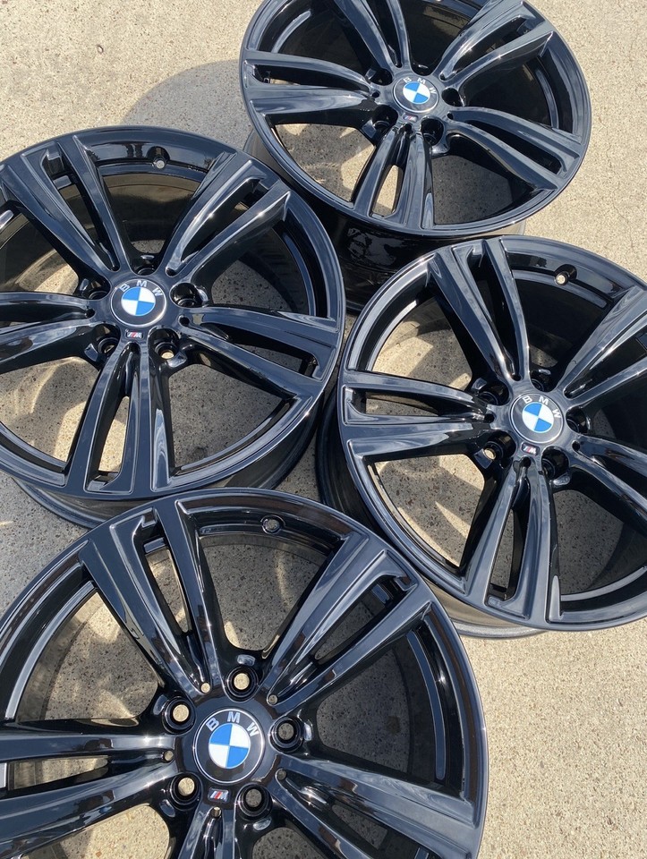 19” BMW OEM 3 & 4-Series Style 442M Staggered Wheels Gloss Black ...