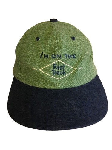 I'm on the Fast Track Hat Cap Green Trucker Cotton One Size | eBay UK