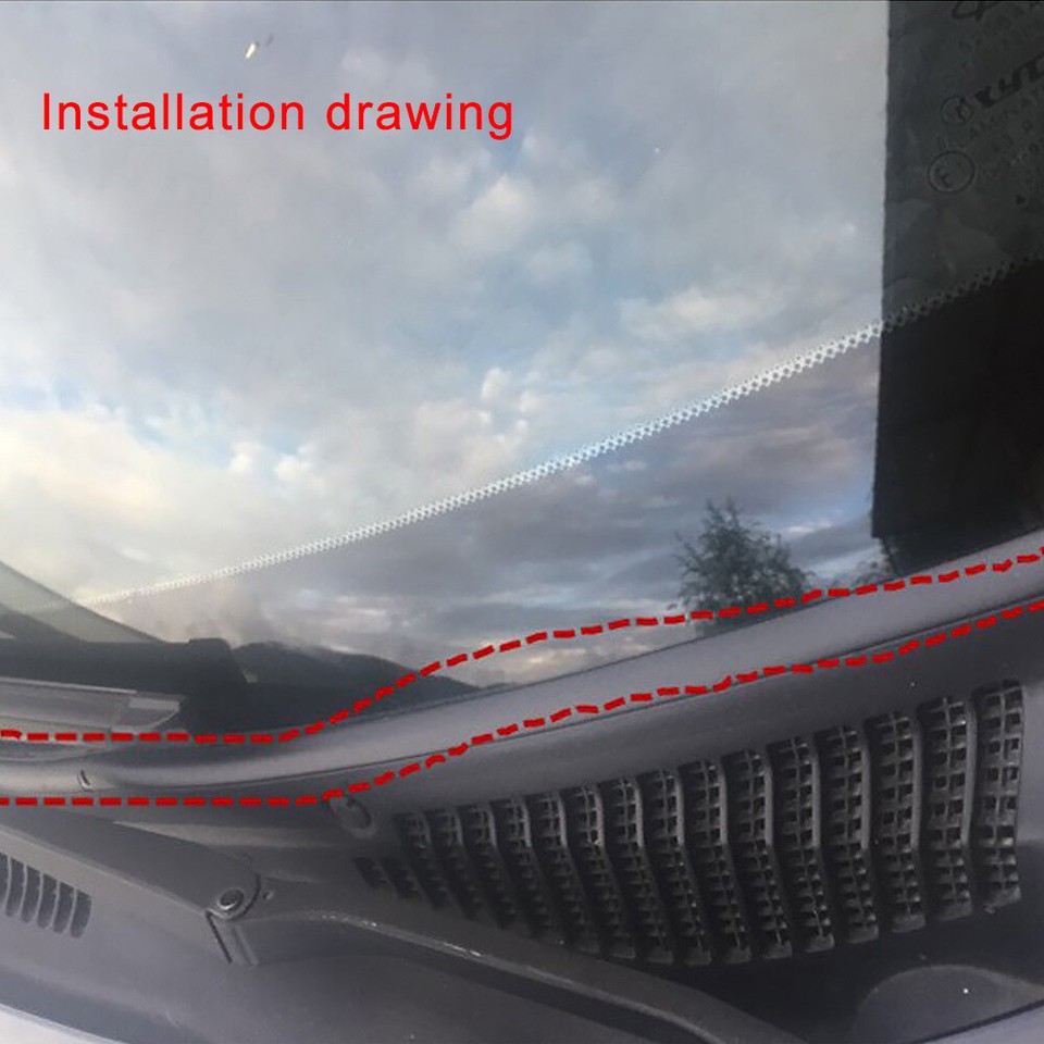 Car Front Windshield Panel Rubber Seal Strip Sealed Moulding Trim ...