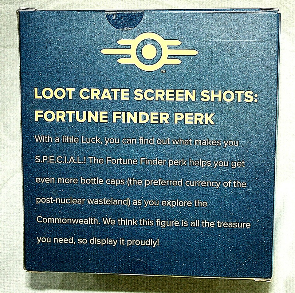 Loot Crate Screen Shot Video Game Fallout Finder Perk Figure New NOS ...