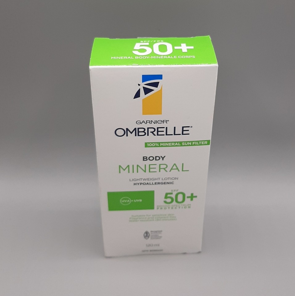 Ombrelle Sunscreen SPF 50+ Body Mineral LW Lotion 120ML Garnier New exp ...