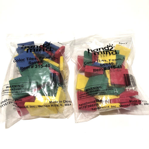 Hand 2 Mind Foam 1 Inch Tiles Math Manipulative #315 Counters 67 CT ...