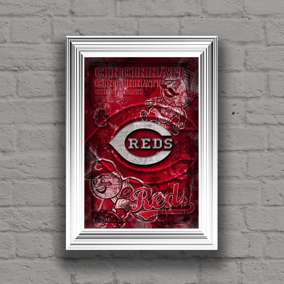 Cincinnati Reds 16x20inch Poster Cincinnati Reds Baseball Free Shipping ...