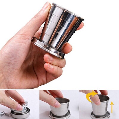 Stainless Steel Retractable Folding Cup Travel Camping Outdoor ...