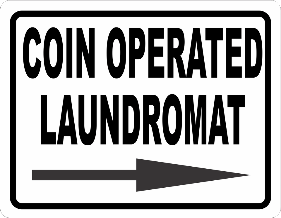 Coin Operated Laundromat Sign. Size Options. Window Storefront Laundry ...
