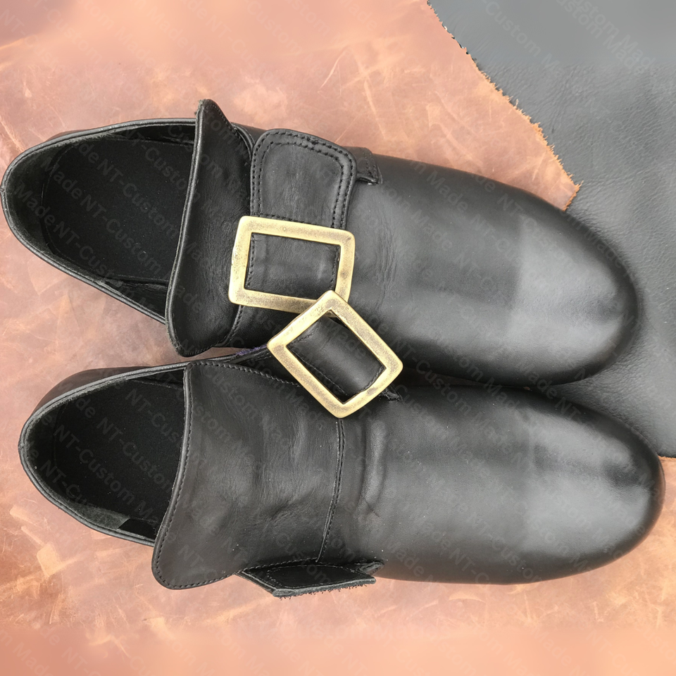 Colonial Puritan 17th 18th Century English Historical Shoes - All Size ...
