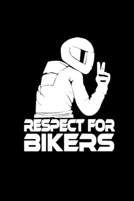 Respect For Bikers Decorative Vinyl Decal Sticker Motorbike Helmet Car ...