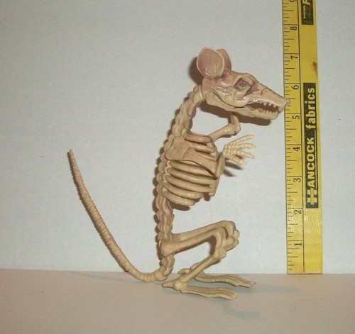 HORROR GOTH SKELETON RAT WITH OPENING MOUTH FIGURE FOR DISPLAY OR PLAY ...