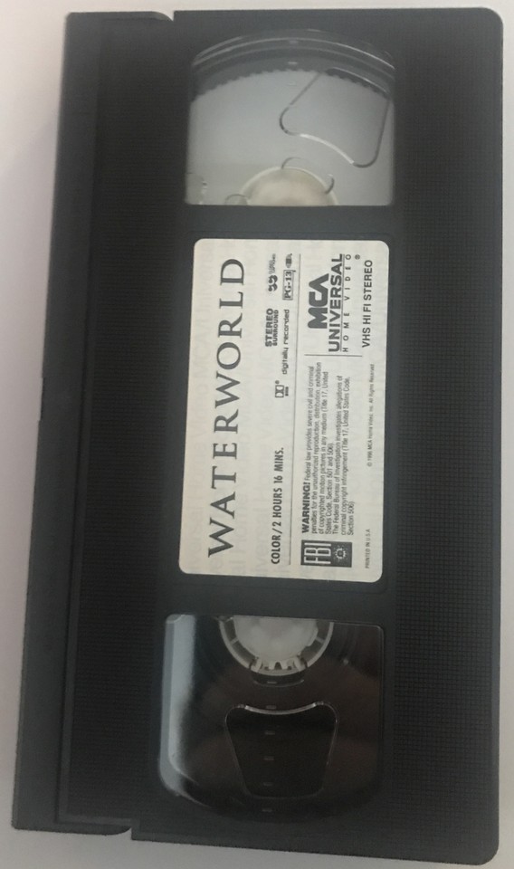 Waterworld (VHS, 1996) GUC Kevin Costner Dennis Hopper Tina Majorino ...