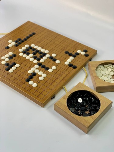 Wooden Go Board Set for Discerning Players, Chinese Board Game, Full ...