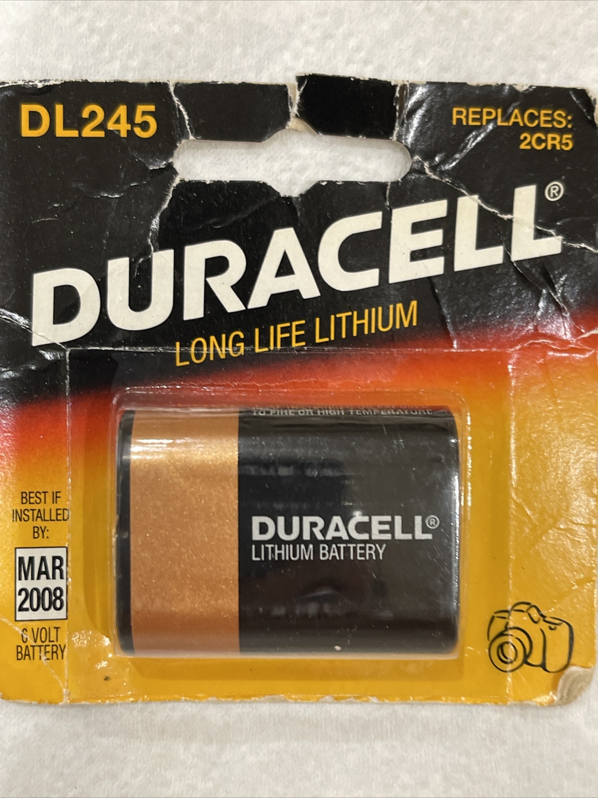 Duracell Dl245 6V Lithium Battery 1 Count 6 Volt Long Life Lithium ...